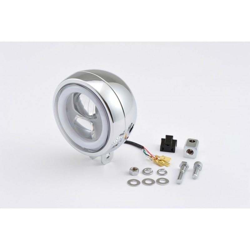 Phare LED Daytona Chromé fixation centrale ou latérale - FrenchMonkeys ...